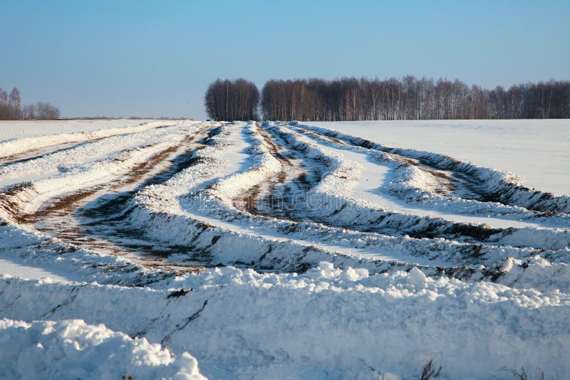 Snowy field stock image. Image of rural, dusk, retention - 17458015