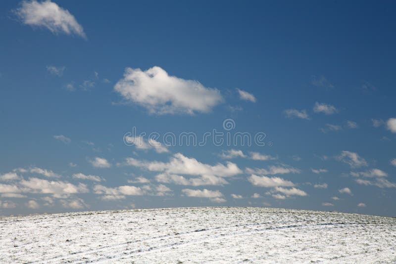 Snowy field stock image. Image of atmosphere, horizon - 18542549