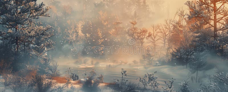Winter Sunset Over Snowy Path Stock Photo - Image of crisp, nature ...