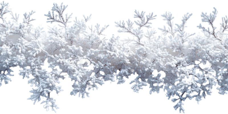 Snowy Frost Pattern with Intricate Details Isolated on Transparent ...