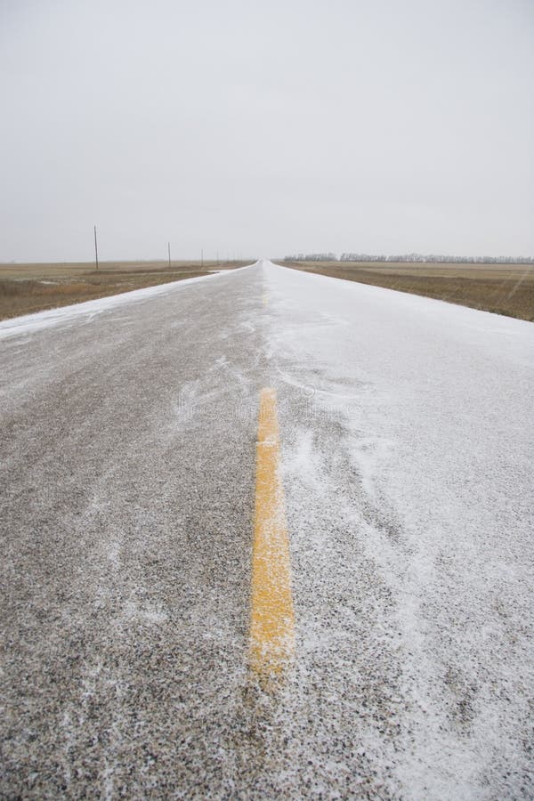 Snowy Highway stock image. Image of roadway, snow, winter - 1432319
