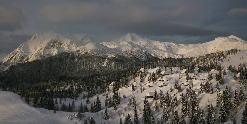 Snowy hills stock image. Image of stone, alpine, mountain - 7548647