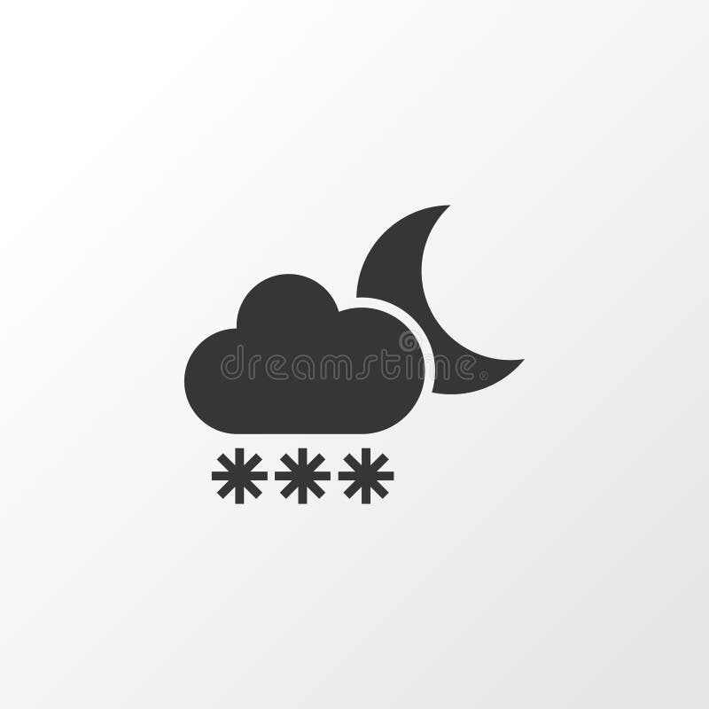 Snowy Icon Symbol. Premium Quality Isolated Night Element in Trendy ...