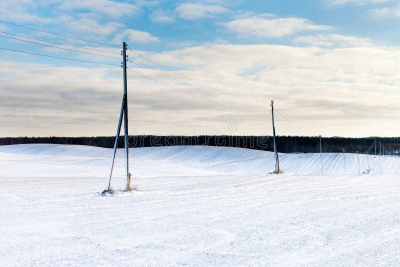 Snowy land. stock image. Image of hoarfrost, nature, country - 48711103