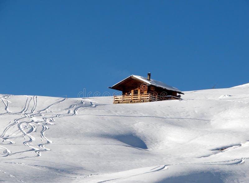 Snowy landscape stock photo. Image of home, dolomites - 17869540