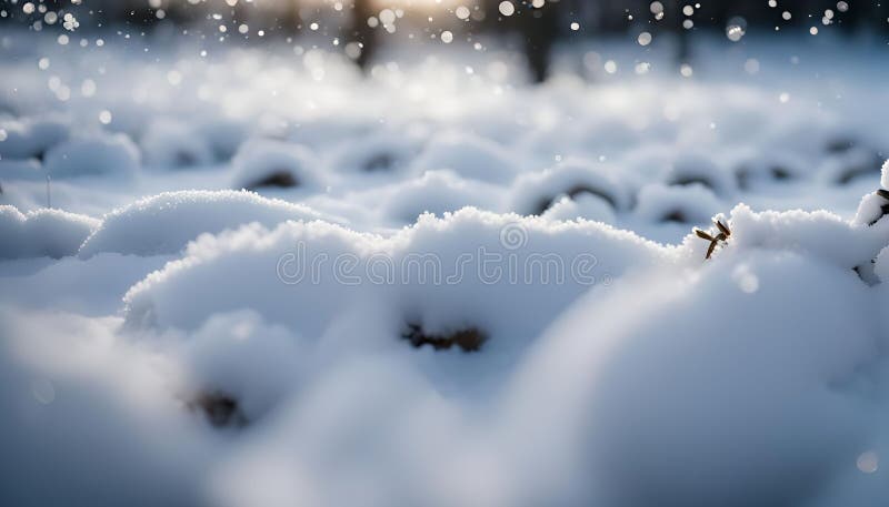 Snowy Landscape with a Hint of Sunlight Stock Image - Image of blinding ...