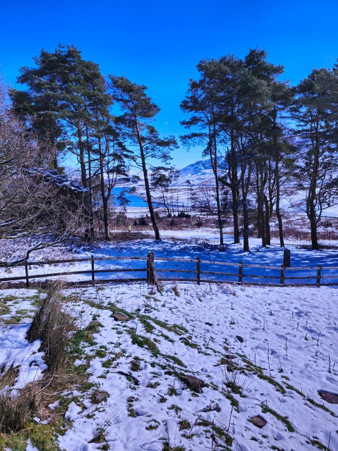 Snowy Landscape in the Scenic Valley in Lancashire Stock Photo - Image ...