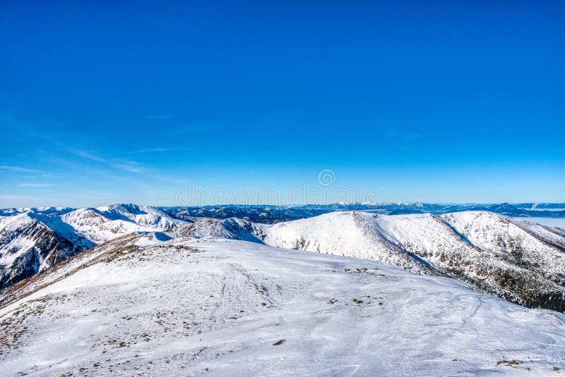 Snowy Low Tatras on Slovakia Sunny Day, Slovakia Low Tatras Stock Photo ...