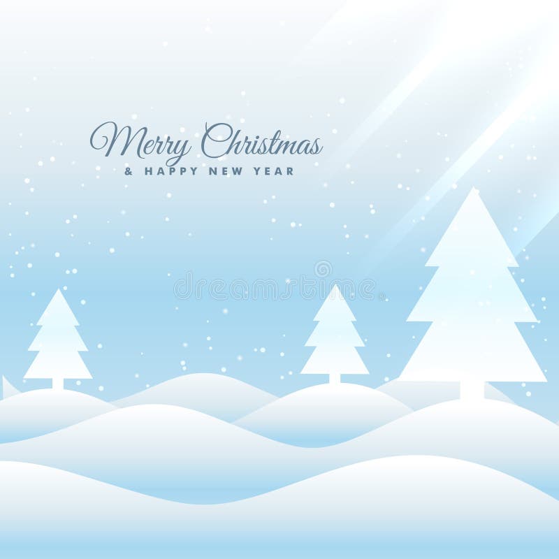 Snowy Merry Christmas Greeting Card Stock Vector - Illustration of ...