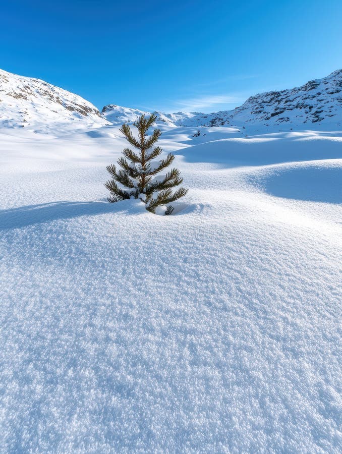 Snowy Mountain Landscape with Pine Tree Stock Illustration ... Snowy Mountain Landscape with Pine Tree Stock Illustration ...