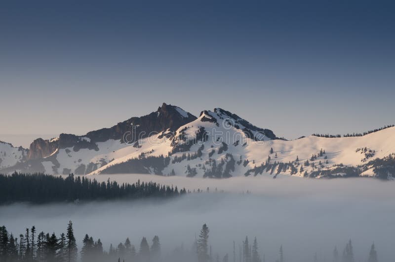 Snowy mountain range stock photo. Image of summit, landscape - 13032928