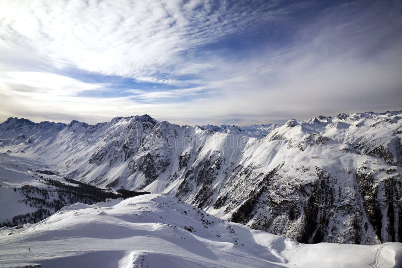 Snowy Mountain Range Background Stock Image - Image of snow, hill: 8182369