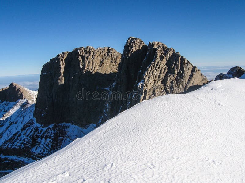 Snowy mountain rocks stock photo. Image of hiking, outdoor - 40398758