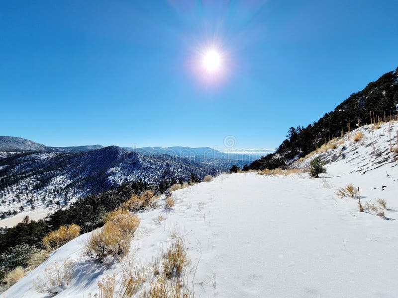 Snowy mountain views stock image. Image of nature, mountain - 252377949