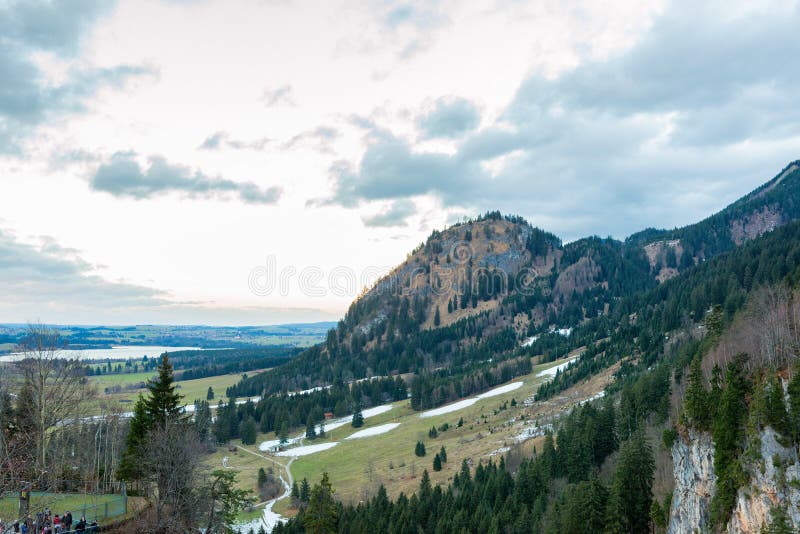 Snowy Mountains in Germany. Stock Photo - Image of pine, environmental ...