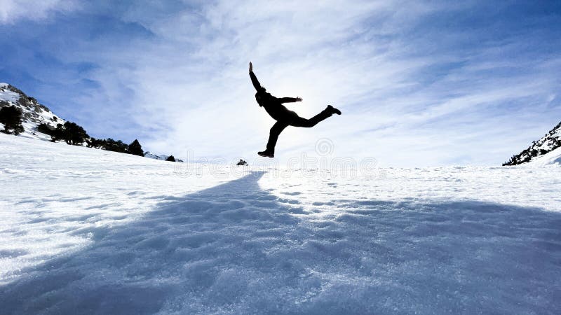 Snowy Mountains Give People Different Energy and Dynamism Stock Image ...