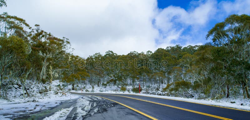 Snowy Mountains Highway, Snowy Mountains National Park Stock Image ...