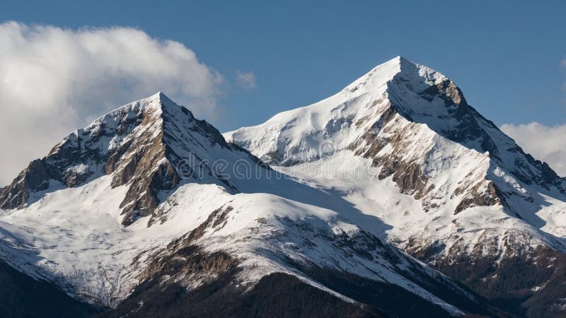 Snowy Mountains - Mountain Peak Stock Image - Image of path ...