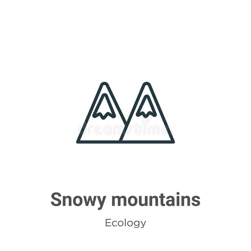 Snowy Mountains Black White Stock Illustrations – 380 Snowy Mountains ...