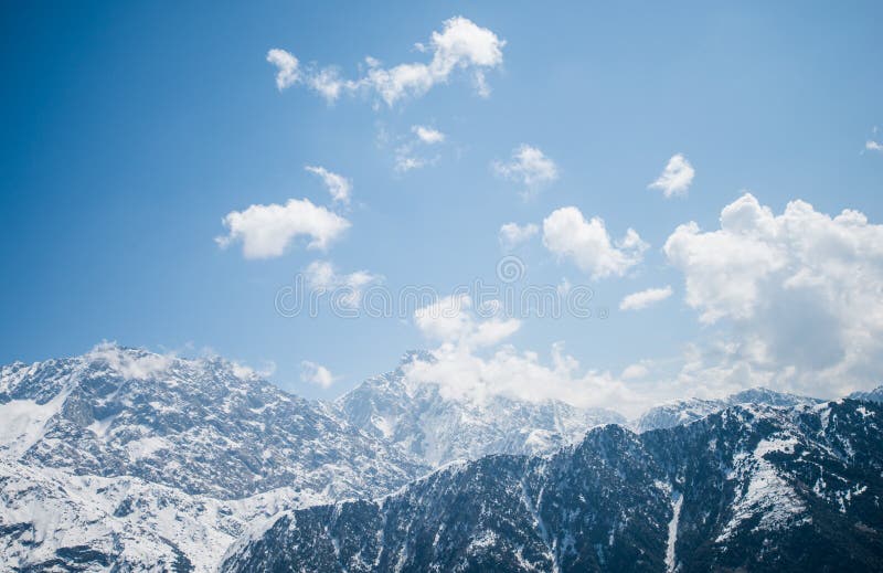 Snowy Mountains Ridge Slope in Winter Stock Image - Image of high ...