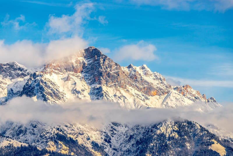 Snowy Mountains in Winter, Landscape, Alps, Austria Stock Image - Image ...