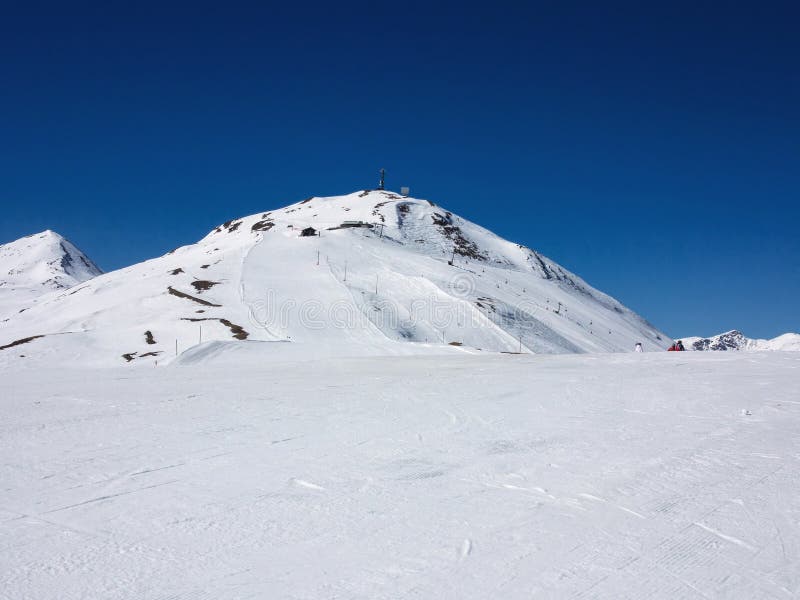 Snowy Panorama of the Italian Alps Stock Image - Image of alpine ...