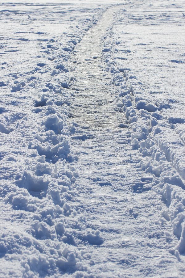 Snowy path stock photo. Image of landscape, snow, white - 48160134