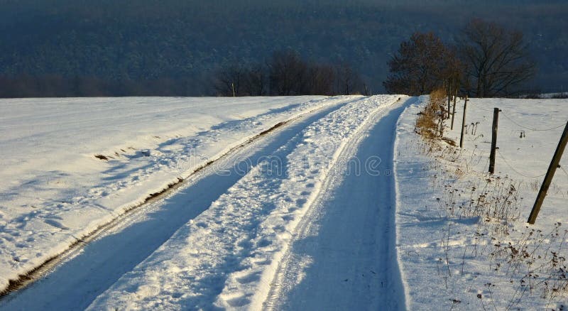 Snowy path stock image. Image of outdoor, snowy, environment - 46825883