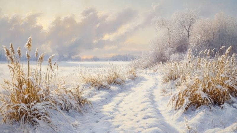 Snowy Path Reeds Stock Illustrations – 14 Snowy Path Reeds Stock ...