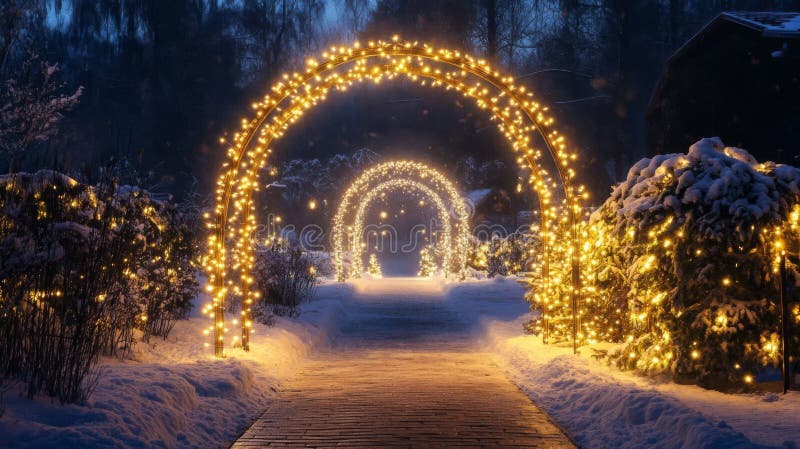 Arched String Lights Stock Illustrations – 164 Arched String Lights ...