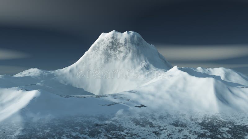 Snowy peak of the volcano. stock photo. Image of nature - 79689448