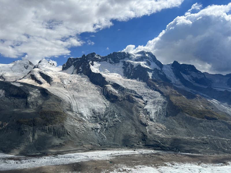 Snowy Peaks Range with Clouds Stock Image - Image of environmentn, cold ...
