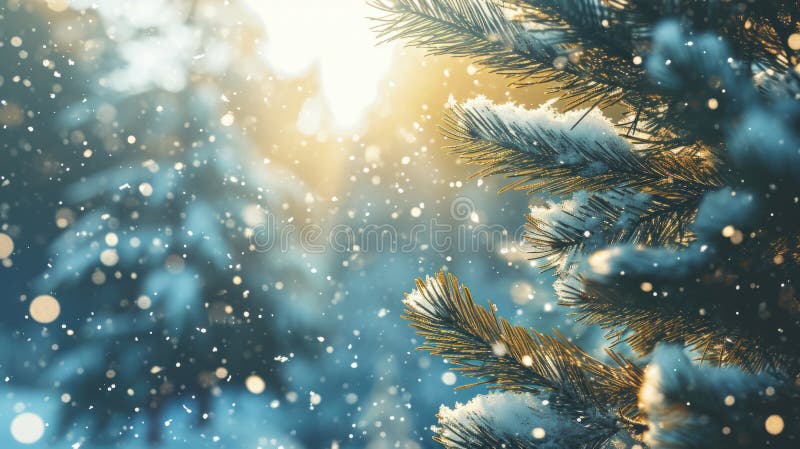 Snowy Pine Tree Forest stock image. Image of winter - 374742915