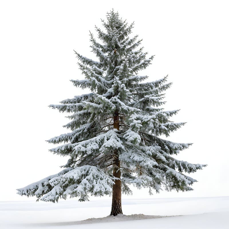 Snowy Pine Tree â€ Winter Wonderland Scenery Stock Illustration ...