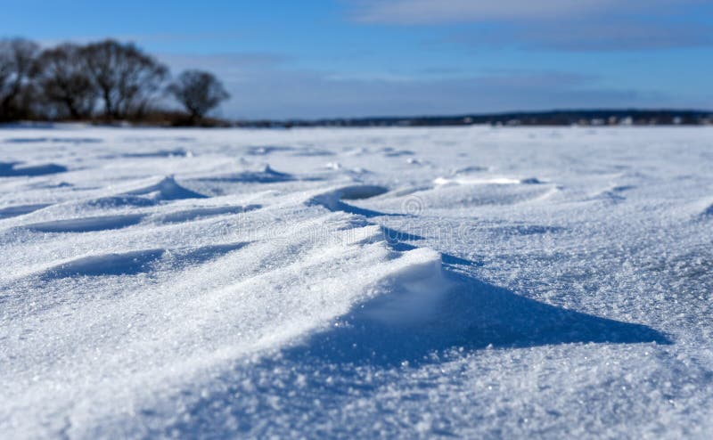 Snowy Plain with a Snowbound Hut Stock Image - Image of spruce, winter ...
