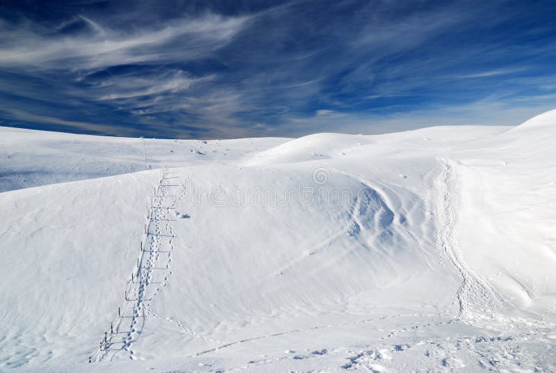 Snowy plateau stock photo. Image of winter, landscape - 12290332