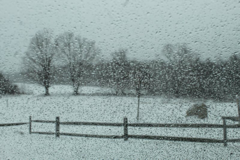 SNOWY RAINY VIEW OUT the WINDOW, Stock Photo - Image of window, mess ...
