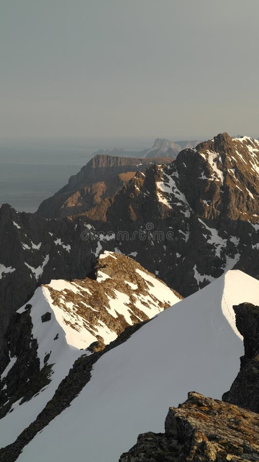 Snowy ridge stock image. Image of ocean, mountains, snowy - 54829481