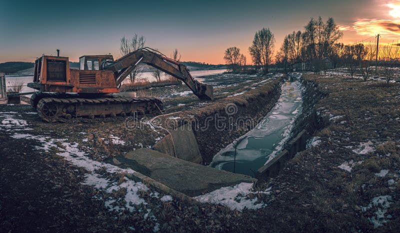 Snowy River Shores and Fields Stock Image - Image of fields, nature ...