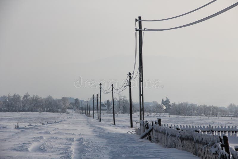 Snowy road stock image. Image of snow, road, countryside - 37375157