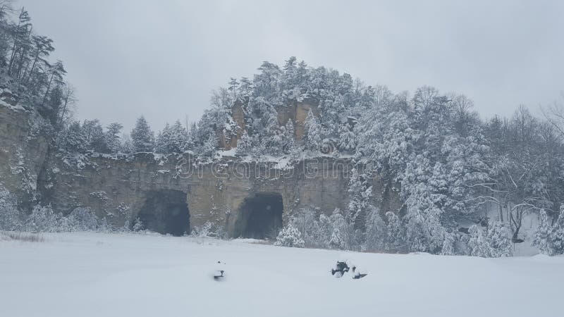 Snowy rock quarry stock photo. Image of snow, rock, quarry - 65580520