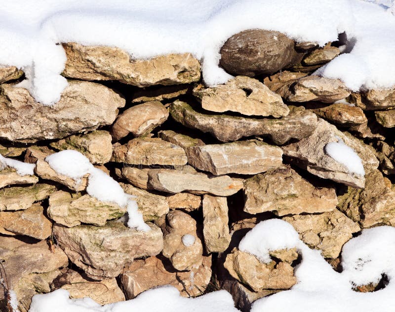 Snowy Rocks stock photo. Image of heap, season, mountains - 43009444