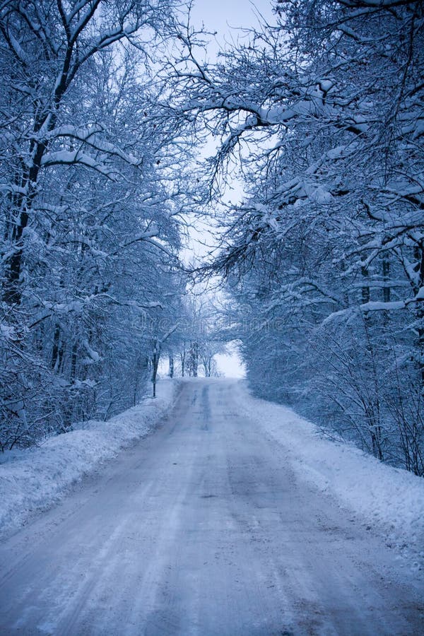 Snowy route stock photo. Image of rural, blank, outdoor - 47567204