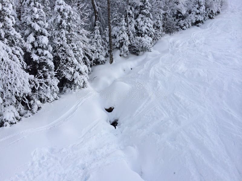 Snowy slope stock photo. Image of landscape, snowboard - 48092656