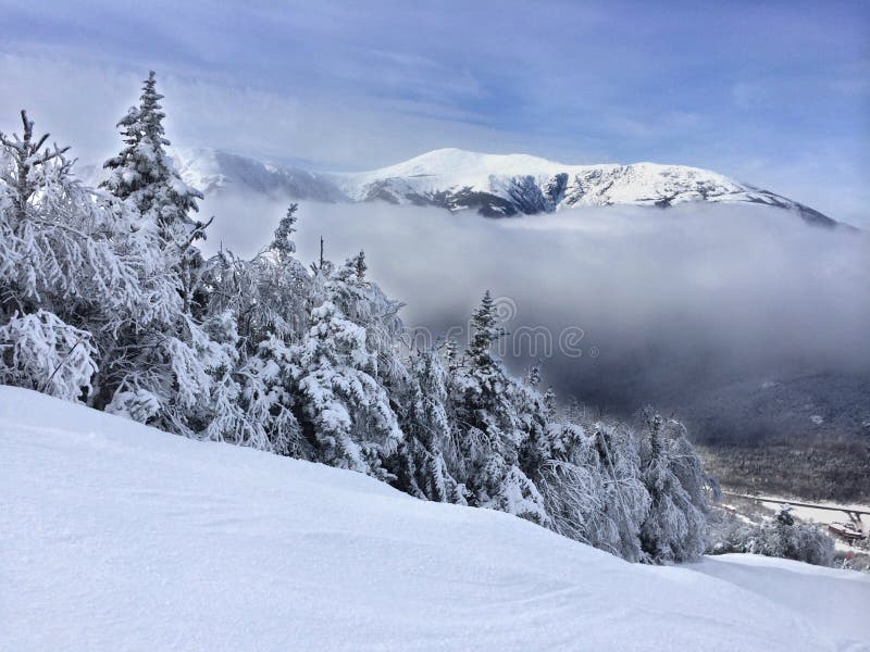Snowy slope stock photo. Image of panoramic, scenic, snowboarding ...