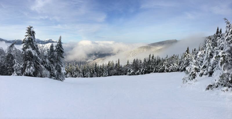 Snowy slope stock photo. Image of panoramic, blue, slopes - 48095060