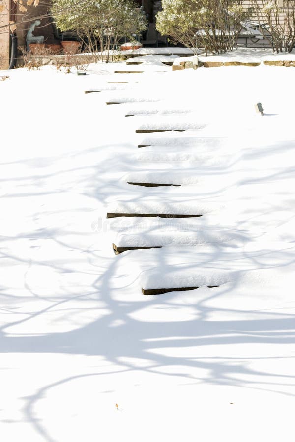 Snowy Steps, Heavy Snowfall Stock Photo - Image of calendar, climb: 6203080