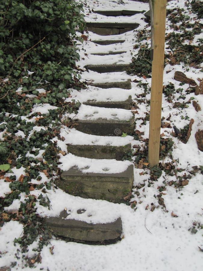 Snowy Steps, Heavy Snowfall Stock Photo - Image of calendar, climb: 6203080