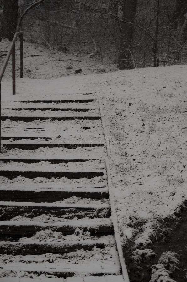 Snowy Steps, Heavy Snowfall Stock Photo - Image of calendar, climb: 6203080