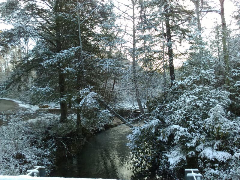 Snowy Stream stock image. Image of trail, wilderness - 106708953